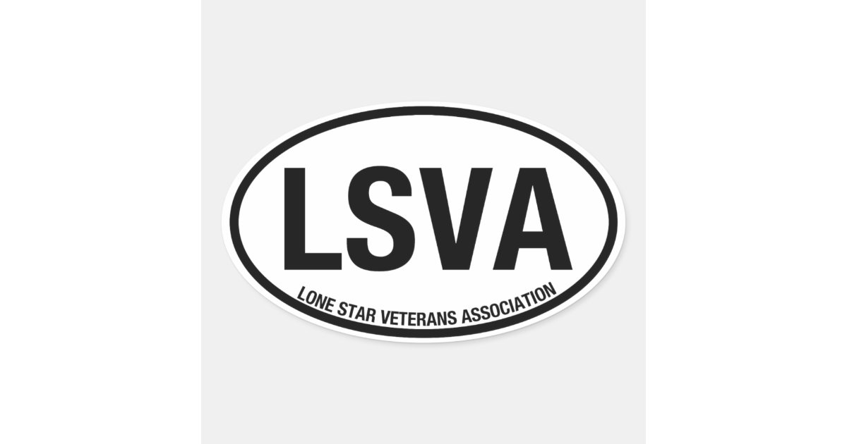 LSVA Car Oval Decal (4 Decals) Oval Sticker | Zazzle