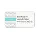 Lt Gray Wht Chevron Aqua Turquoise Name Monogram Label | Zazzle