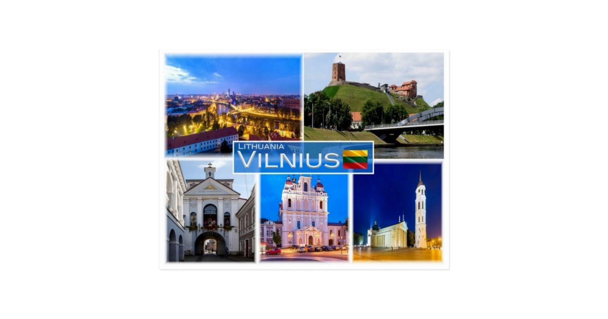 LT Lithuania - Vilnius - Postcard | Zazzle.com