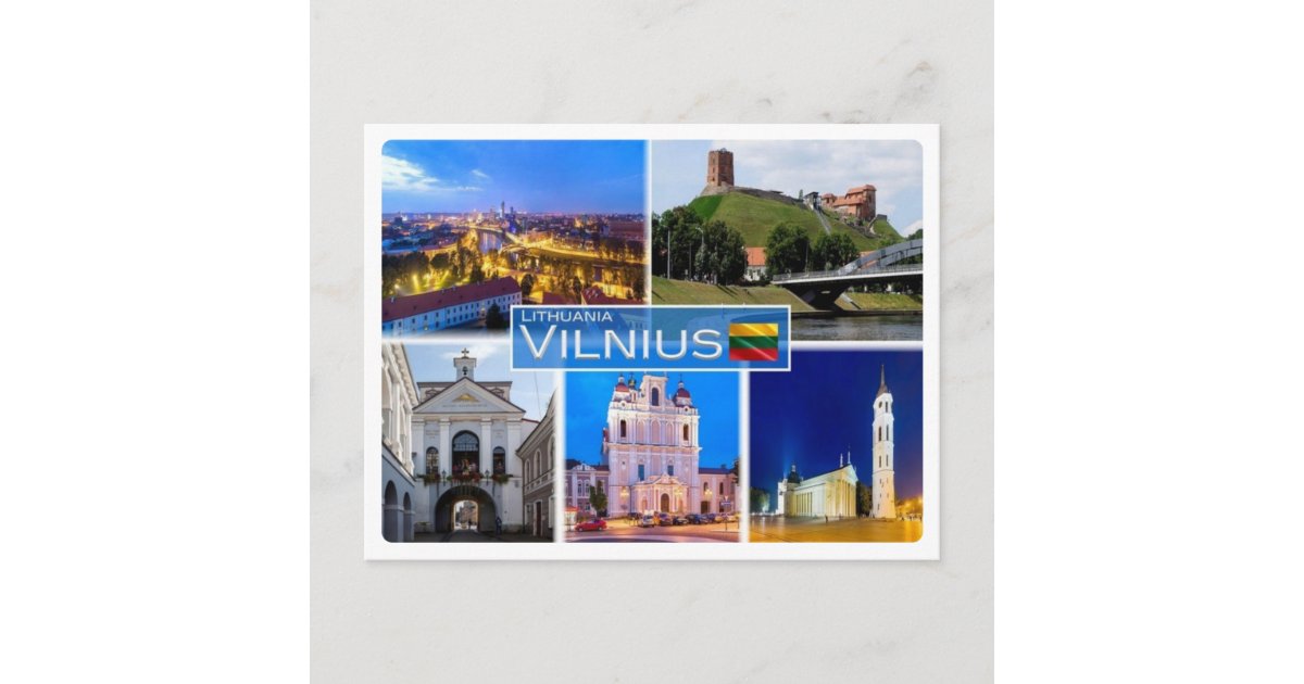 LT Lithuania - Vilnius - Postcard | Zazzle