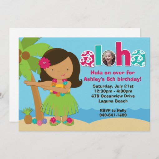Luau Birthday Party Invitation | Zazzle