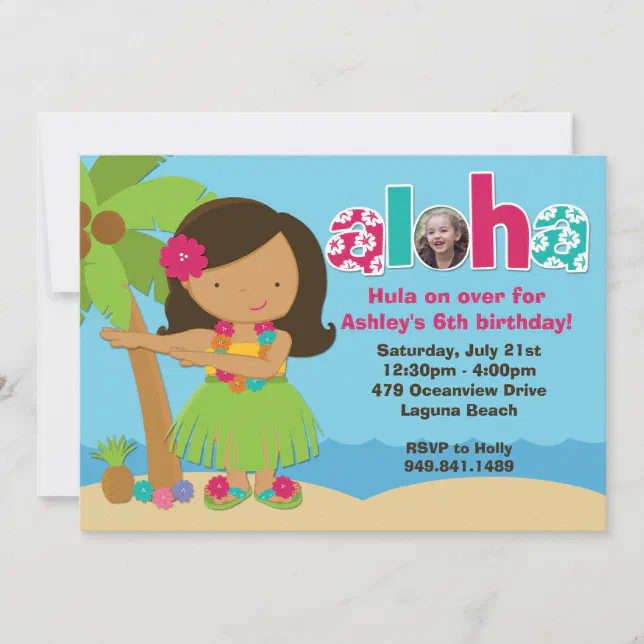 Luau Birthday Party Invitation | Zazzle