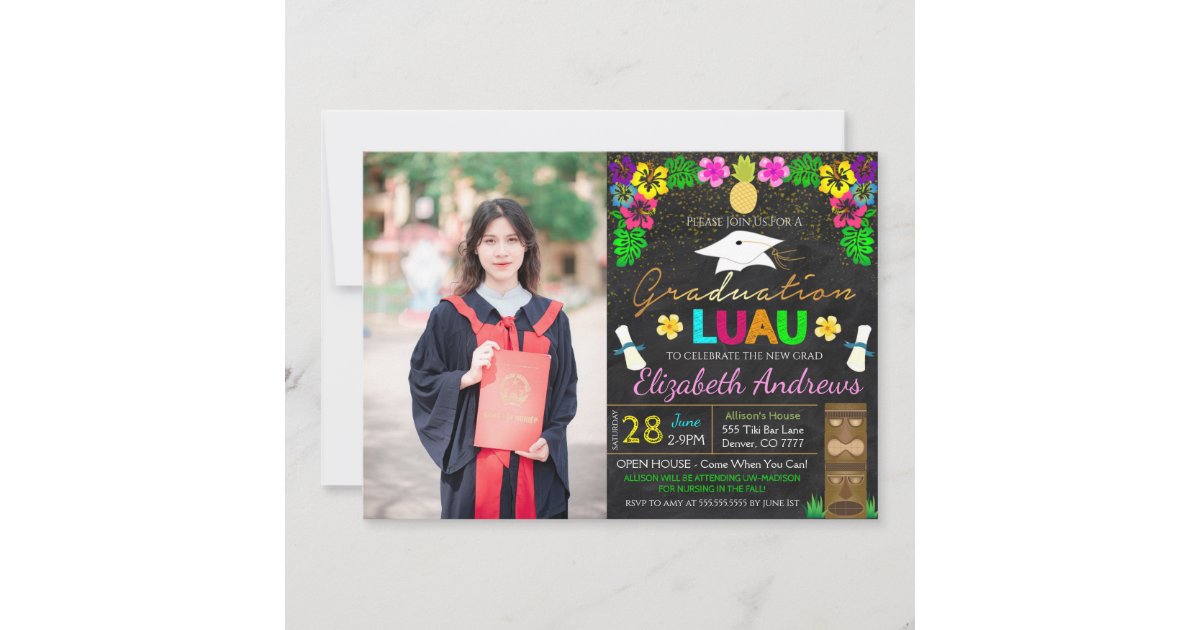 Luau Graduation Invitation | Zazzle