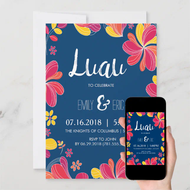 Luau Invite - Hawaiian Tropical Party Invitation | Zazzle