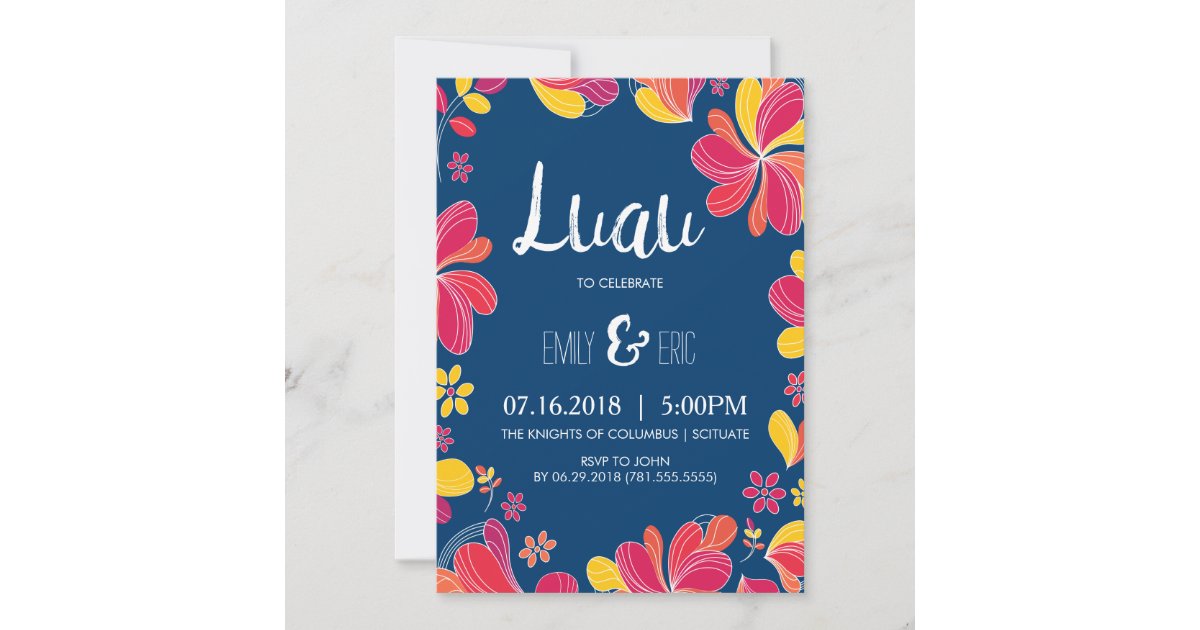 Luau Invite - Hawaiian Tropical Party Invitation | Zazzle