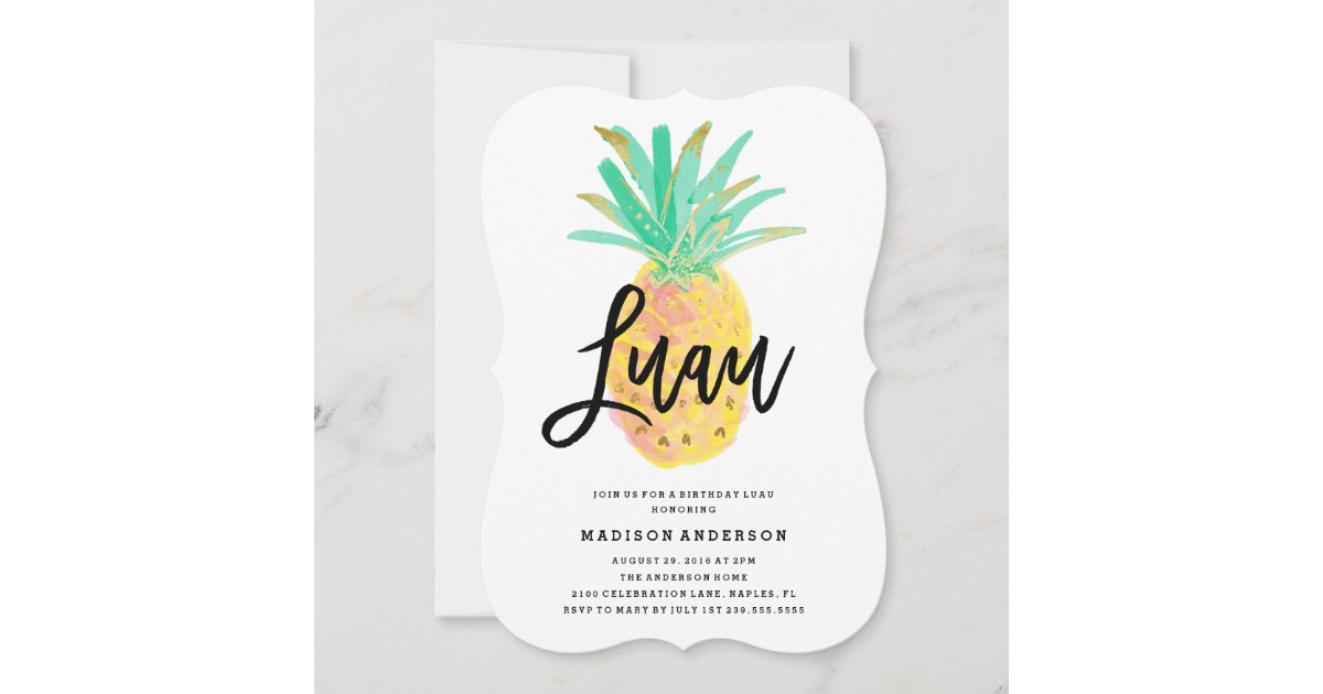 Luau Party Invitation | Zazzle