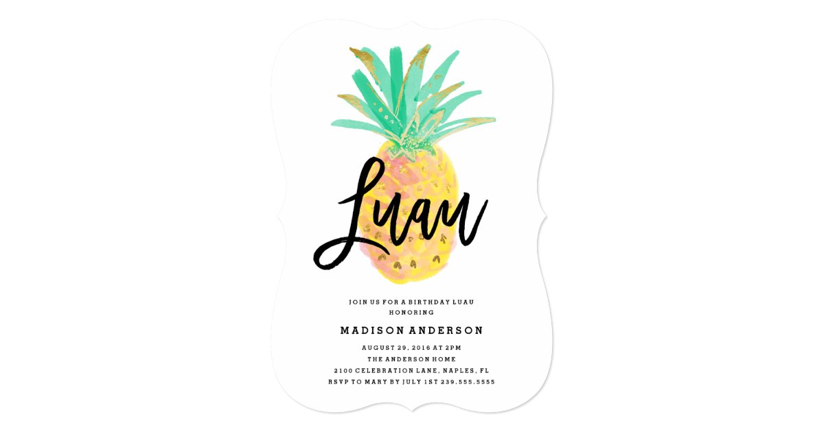 Luau Party Invitation | Zazzle.com