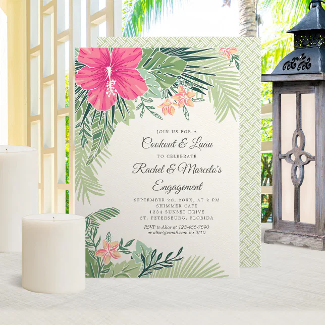 Luau Tropical Beach Party Invitation | Zazzle