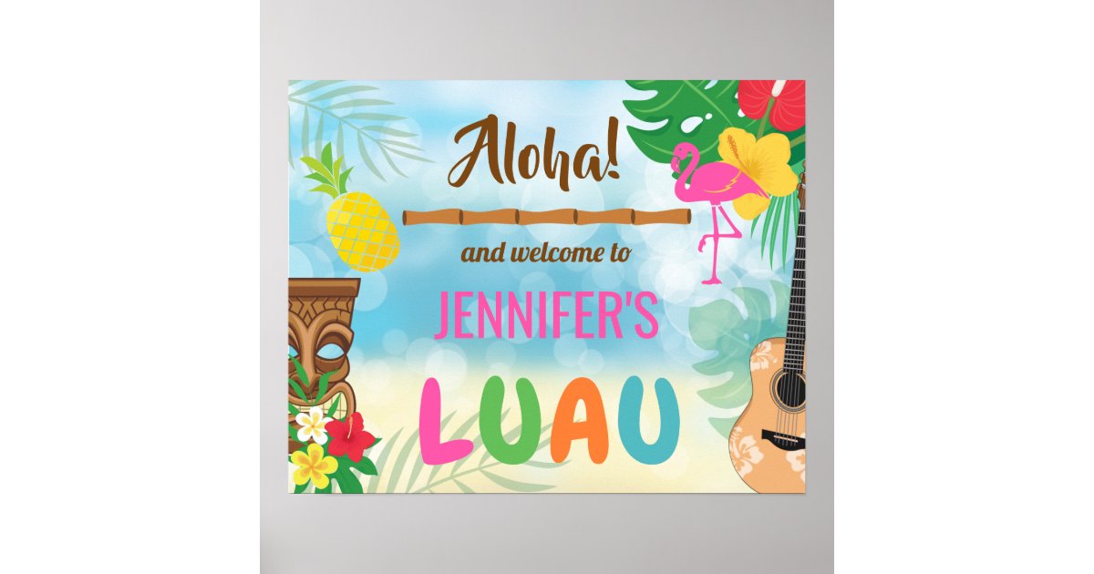 Luau Welcome Print, Value Poster Paper (Matte) | Zazzle