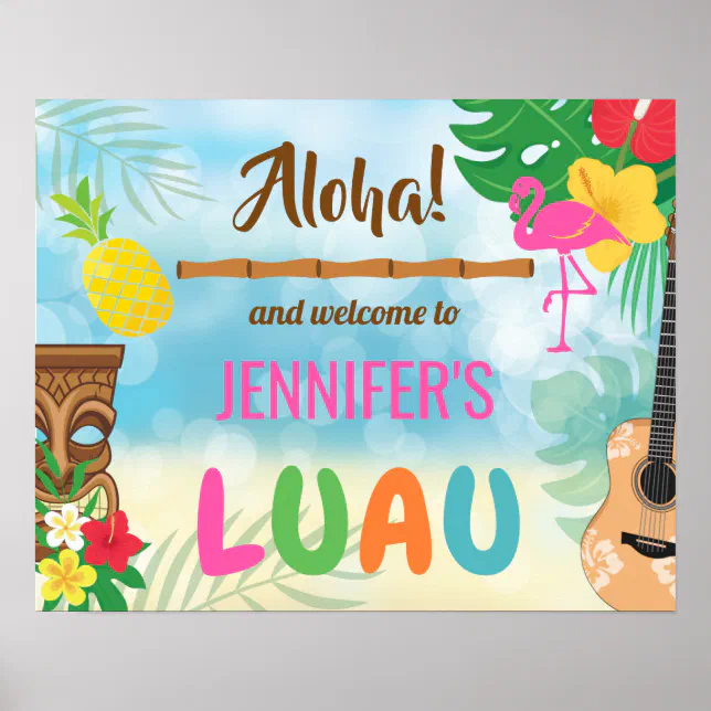 Luau Welcome Print, Value Poster Paper (Matte) | Zazzle