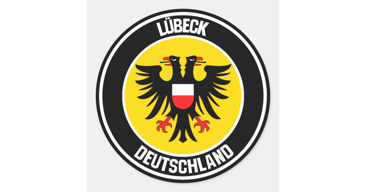 Lübeck Round Emblem Classic Round Sticker | Zazzle
