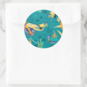 Luca | Alberto & Luca Swim With Fish Pattern Classic Round Sticker | Zazzle