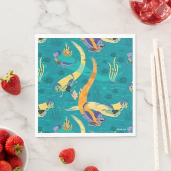 Luca | Alberto & Luca Swim With Fish Pattern Napkins | Zazzle