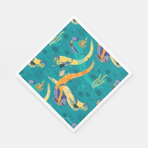 Luca | Alberto & Luca Swim With Fish Pattern Napkins | Zazzle