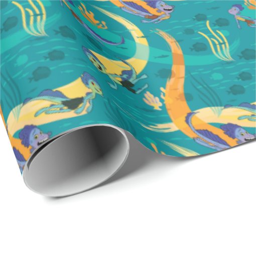 Luca | Alberto & Luca Swim With Fish Pattern Wrapping Paper | Zazzle