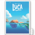 Luca | Human & Sea Monster Luca Theatrical Poster Sticker | Zazzle