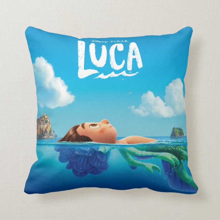 Luca | Human & Sea Monster Luca Theatrical Poster Throw Pillow | Zazzle.com