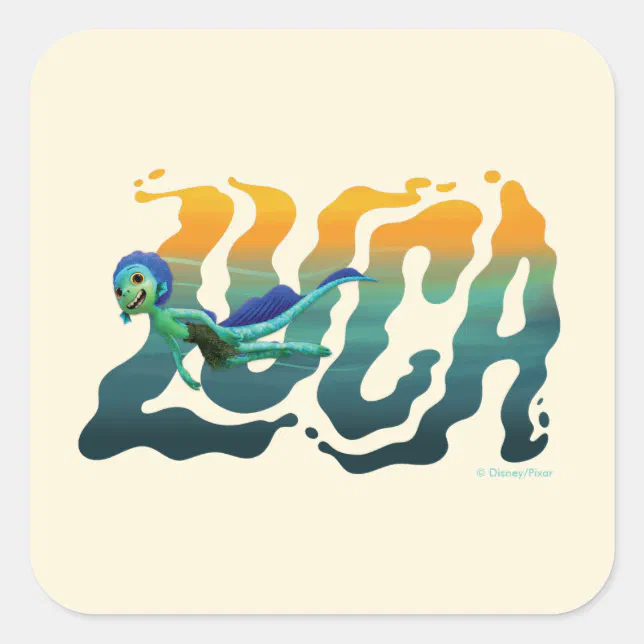 Luca | Luca Swimming Square Sticker | Zazzle