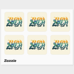 Luca | Luca Swimming Square Sticker | Zazzle