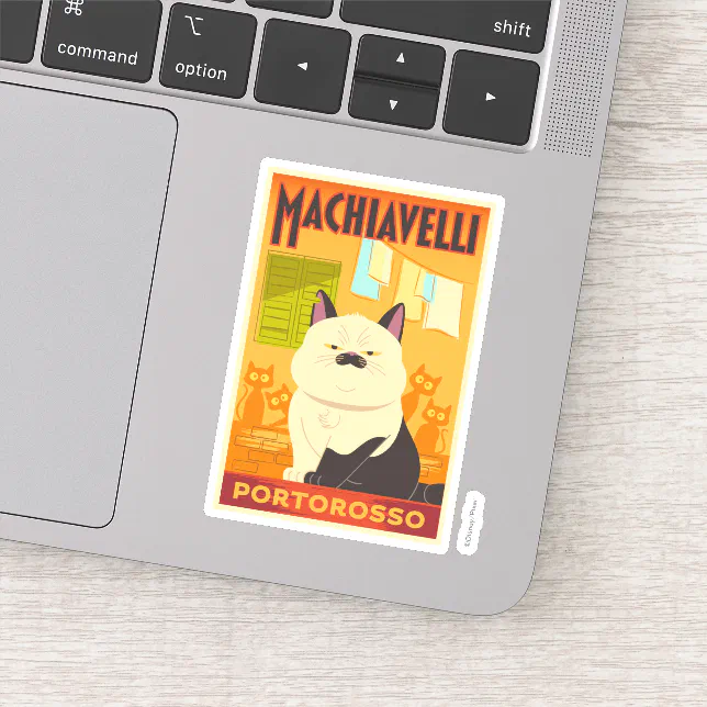 Luca | Machiavelli Cat Illustration Sticker | Zazzle
