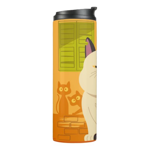 Luca | Machiavelli Cat Illustration Thermal Tumbler | Zazzle