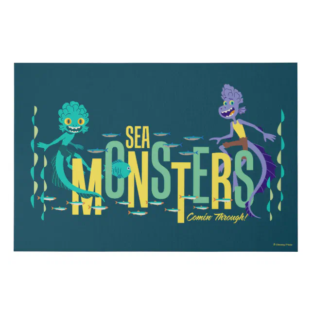 Luca | Sea Monsters Comin' Through! Faux Canvas Print | Zazzle