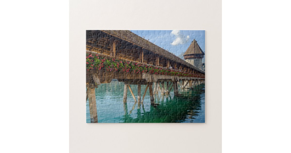 Lucerne Chapel Bridge Jigsaw Puzzle | Zazzle