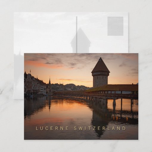 Lucerne Switzerland in the early morning Postcard | Zazzle