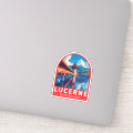 Lucerne Switzerland Travel Art Vintage Sticker | Zazzle