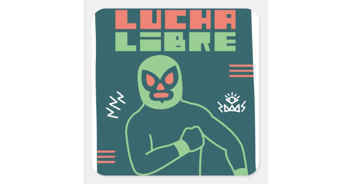 LUCHA LIBRE#120 SQUARE STICKER | Zazzle