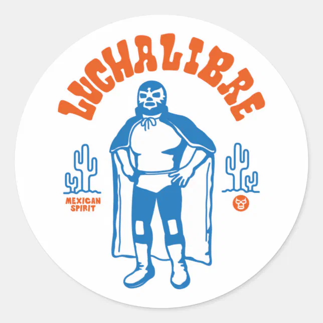 LUCHA LIBRE#127 CLASSIC ROUND STICKER | Zazzle