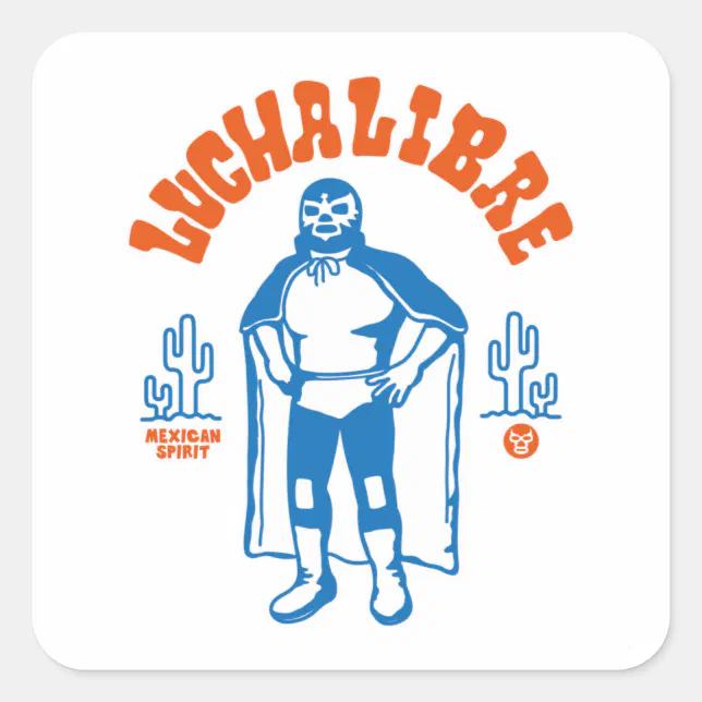 LUCHA LIBRE#127 SQUARE STICKER | Zazzle