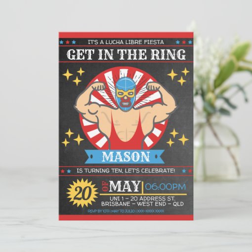 Lucha Libre Mexican Birthday Party Invitation | Zazzle