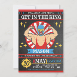 Lucha Libre Mexican Birthday Party Invitation | Zazzle