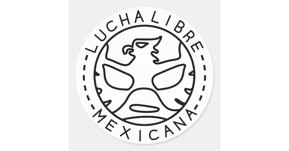 Lucha Logo#1mono Classic Round Sticker | Zazzle