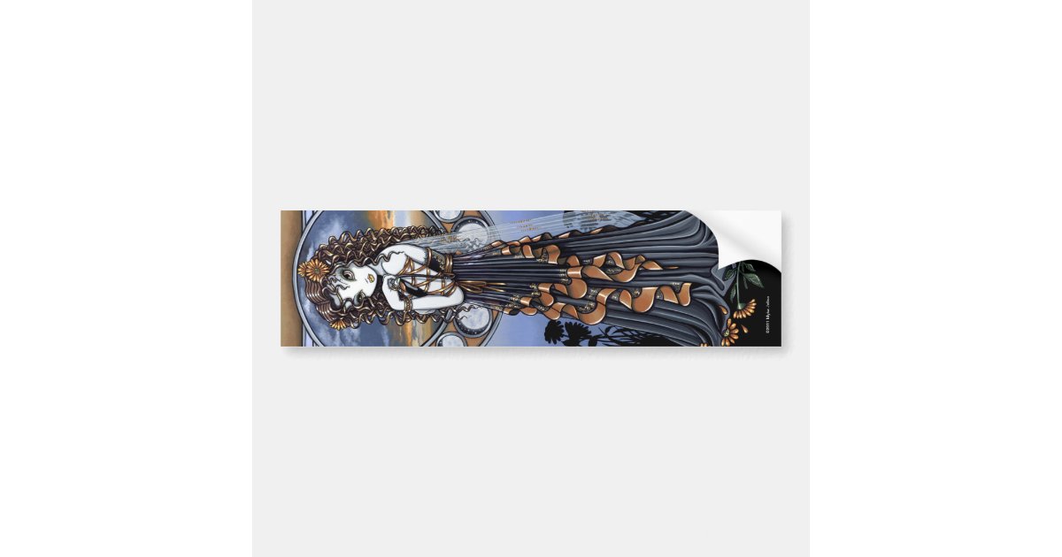 "Lucia" Moon Phase Fairy Art Sticker | Zazzle