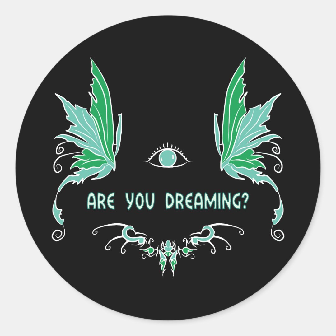 Lucid dreaming reality check sticker. classic round sticker | Zazzle