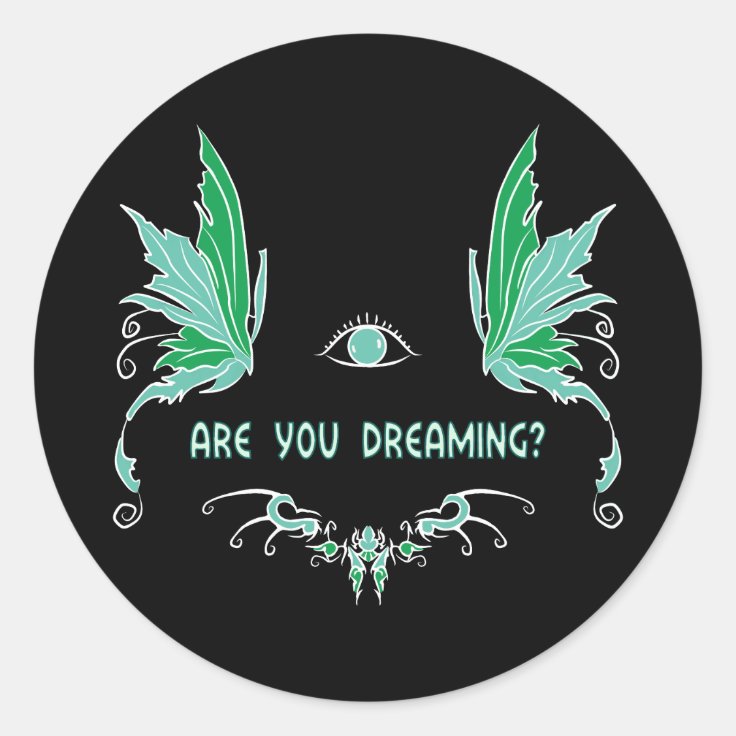 Lucid dreaming reality check sticker. classic round sticker | Zazzle