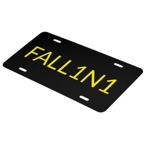 Lucifer FALL1N1 License Vanity Plate | Zazzle