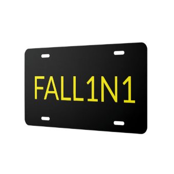 Lucifer FALL1N1 License Vanity Plate | Zazzle