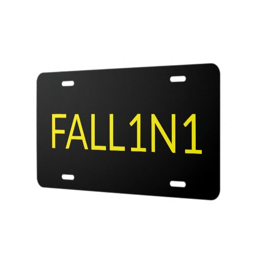 Lucifer FALL1N1 License Vanity Plate | Zazzle