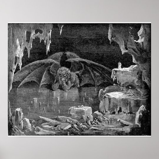 Lucifer King of Hell by Gustave Doré Art Print | Zazzle.com