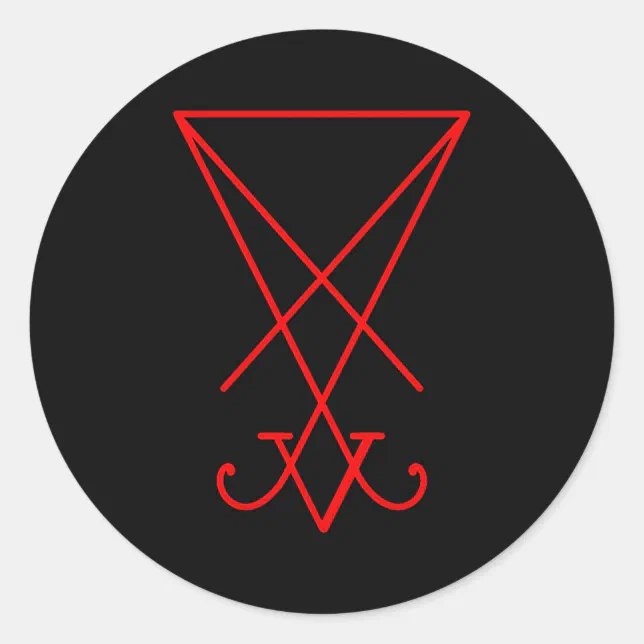 Lucifer Symbol Sigil Luciferian 666 Occult Satanic Classic Round ...
