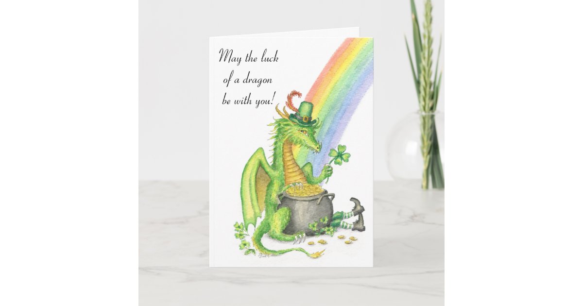 Luck of a Dragon card | Zazzle