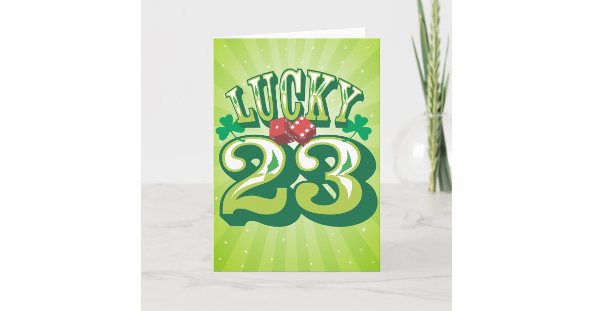 Lucky 23 Birthday Card | Zazzle