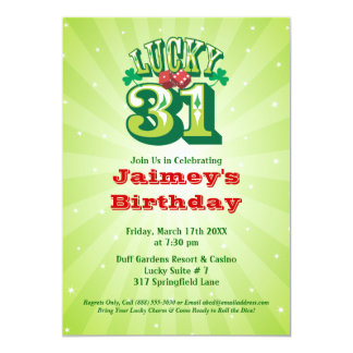 31st Birthday Invitations & Announcements | Zazzle