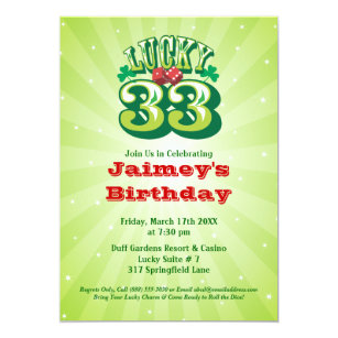 33rd Birthday Invitations | Zazzle