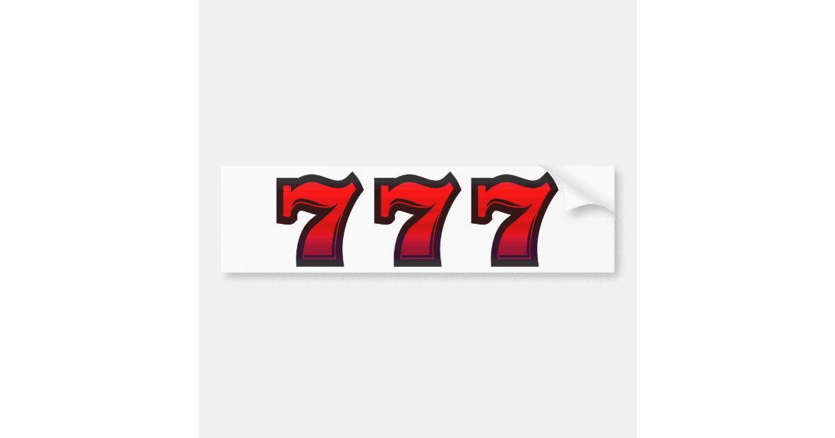 Lucky 7s bumper sticker | Zazzle
