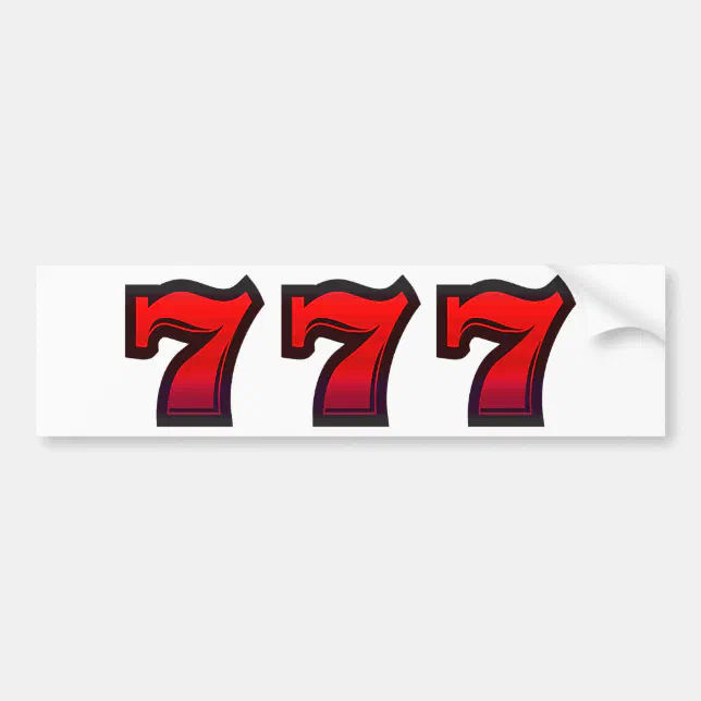 Lucky 7s bumper sticker | Zazzle