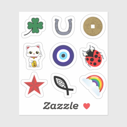 Lucky Charms Symbols Sticker Pack Collection | Zazzle.com